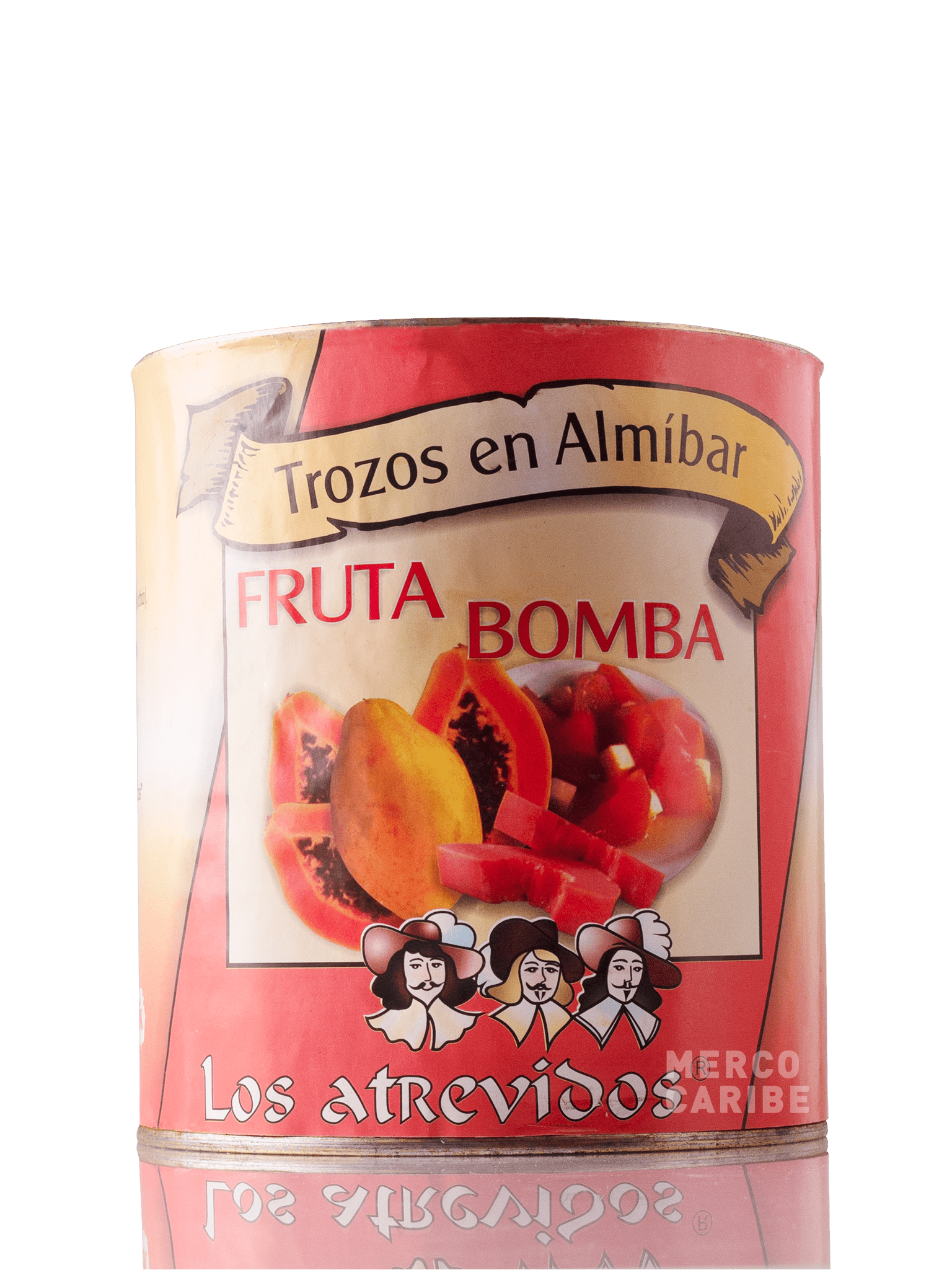 Trozos de Fruta Bomba en Almíbar (Los Atrevidos) lata de 3476g (FL)